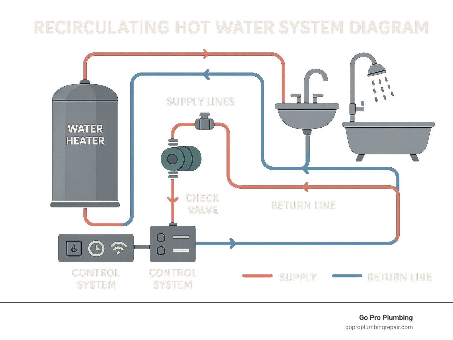 House Plumbing Diagram: Hot Water Heater + Small Pressure Tank ...