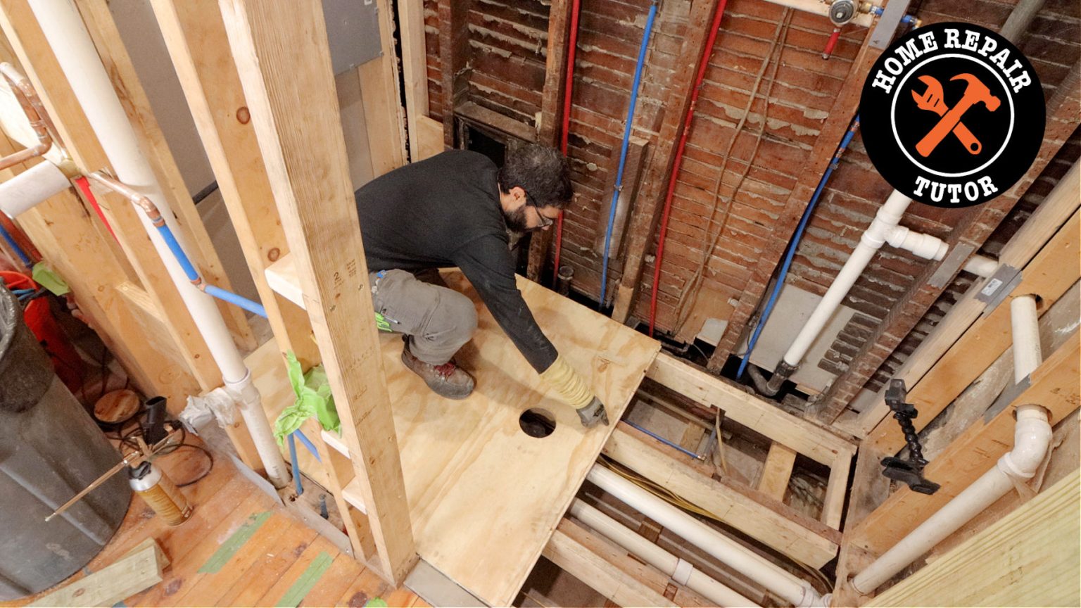 How to Fix Subfloor Over Joists After a Plumbing Repair - Plumbing Tips ...